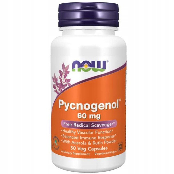 Supliment alimentar Pycnogenol, Now Foods, 60mg, 50 capsule - eMAG.ro