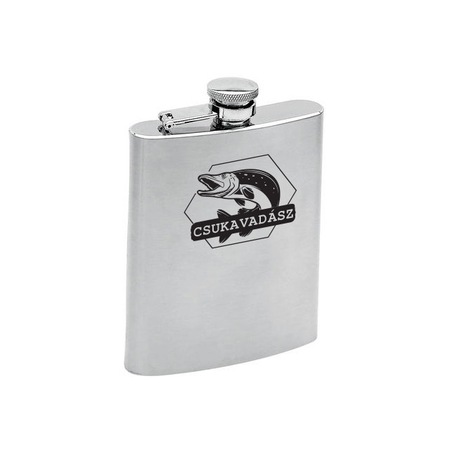 Plosca metalica, Praktikusajandekok, 240 ml, 14x9.5x2 cm, Inox ...