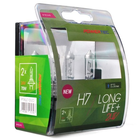 Becuri halogen, M-Tech, H7, PX26d, Long Life, 24 V, 70 W, 2 bucati - eMAG.ro