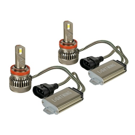 Set 2 becuri LED auto, Lampa, H11, 32V, 6500K, 7200lm, Alb - eMAG.ro