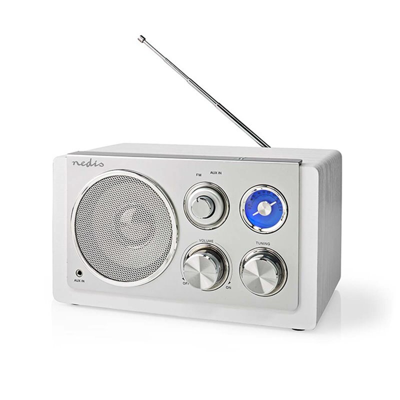 Radio portabil FM, Nedis, Argintiu - eMAG.ro