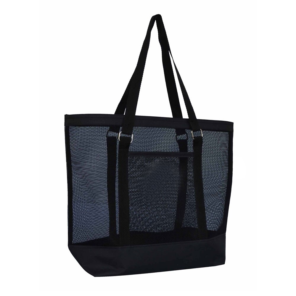 Geanta de plaja cu multiple compartimente, Timburly, Negru, 45x40x20cm ...