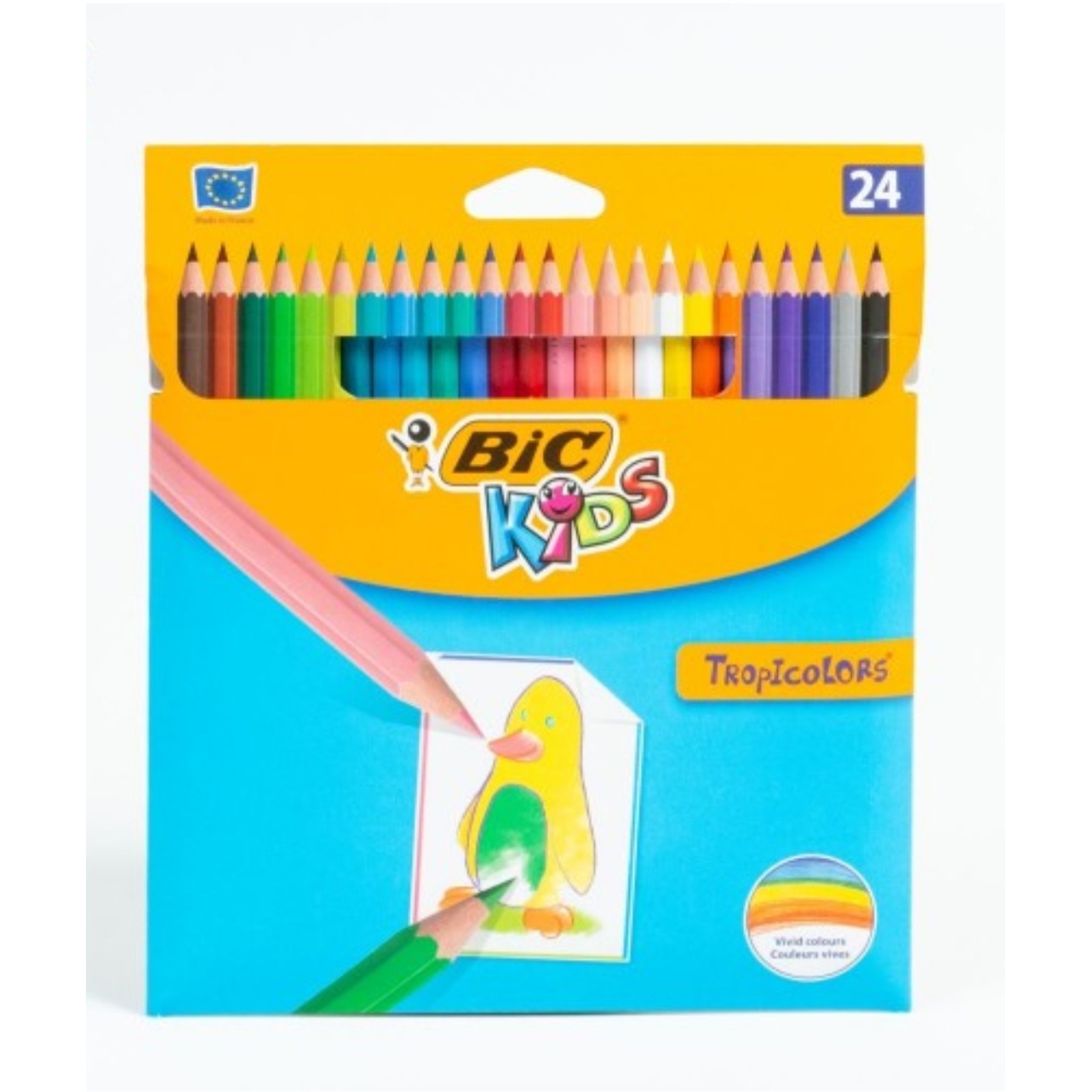 Creioane colorate BIC, Tropicolors, 24 culori - eMAG.ro