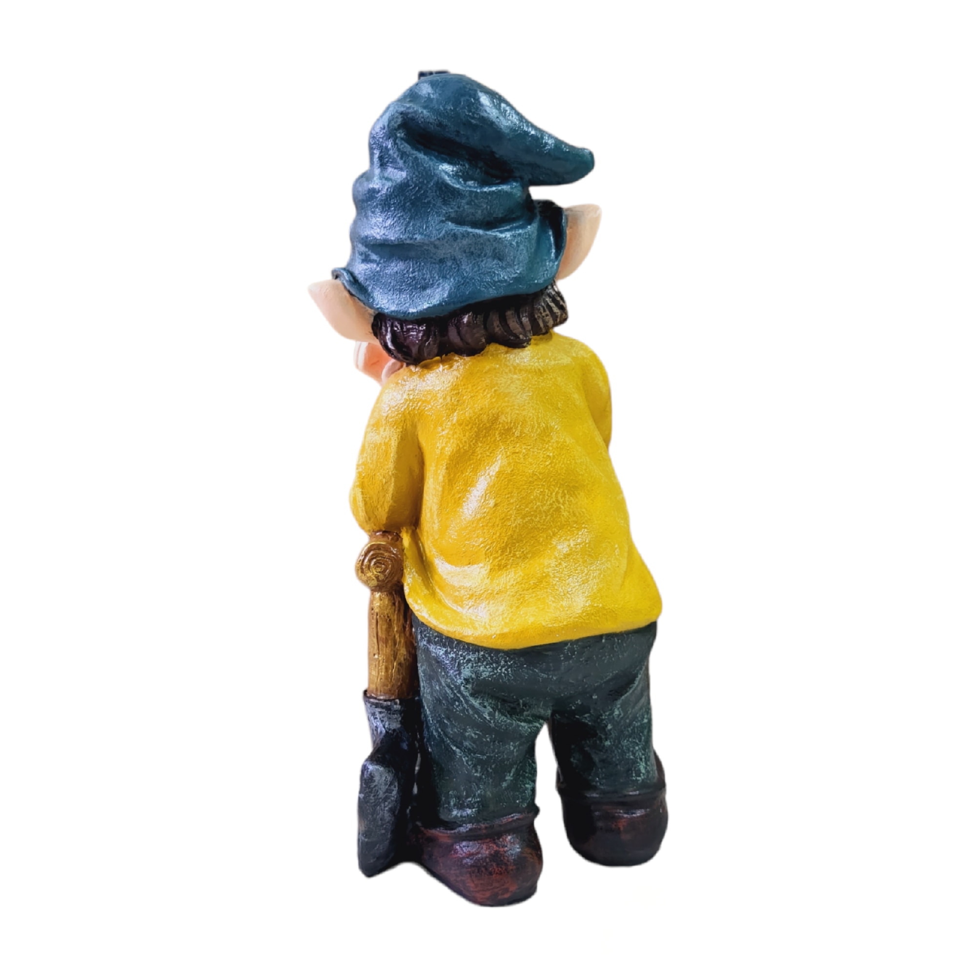 Figurina de gradina Piticul cu harlet, polystone, pictata manual ...