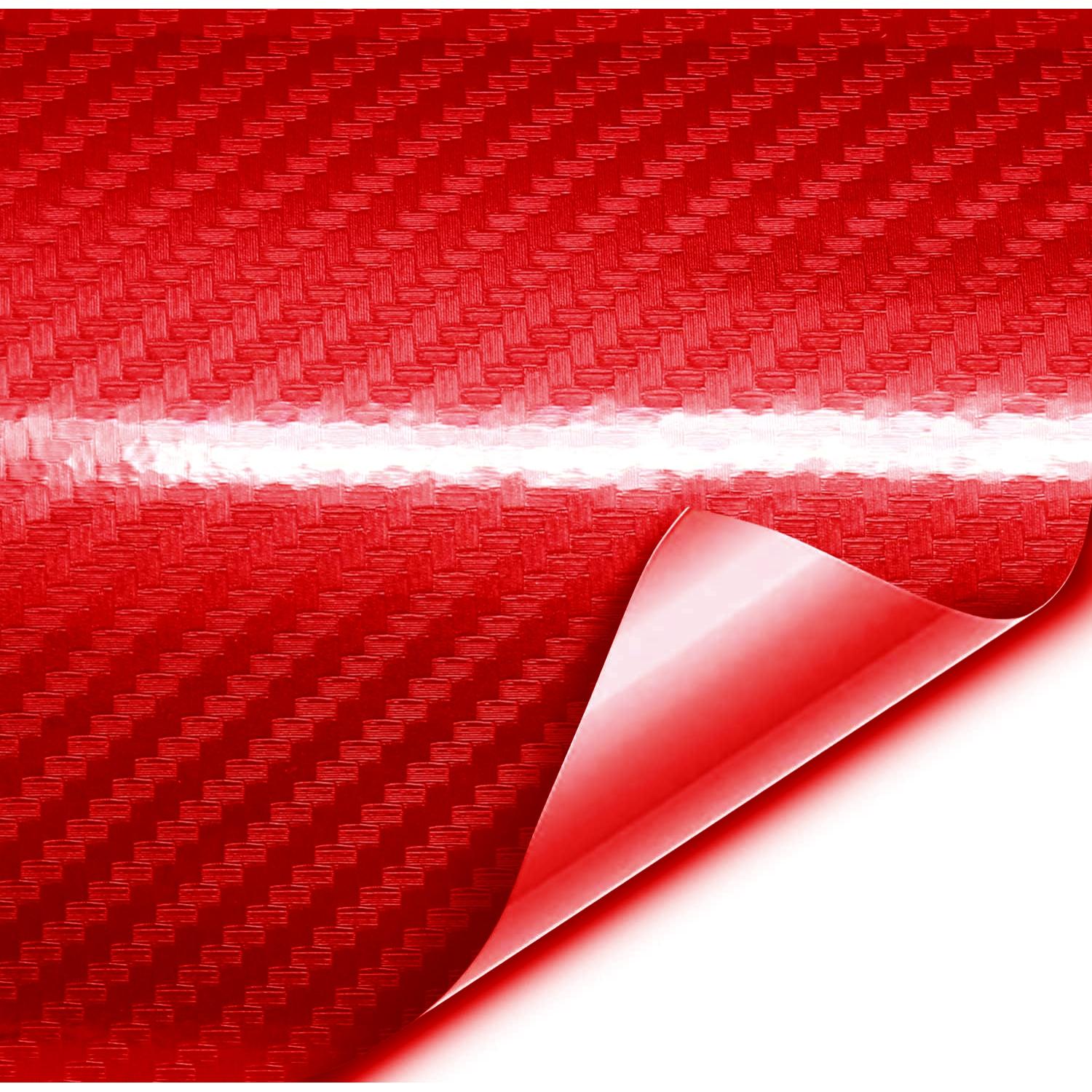 Folie colantare auto Carbon 5D Lacuit Rosu (3,0m x 1,52m) - eMAG.ro