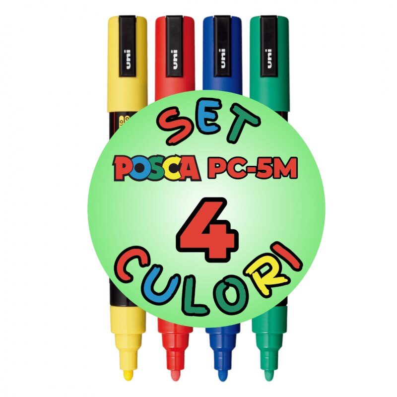 Set 4 markere Posca Basic PC-5M - eMAG.ro