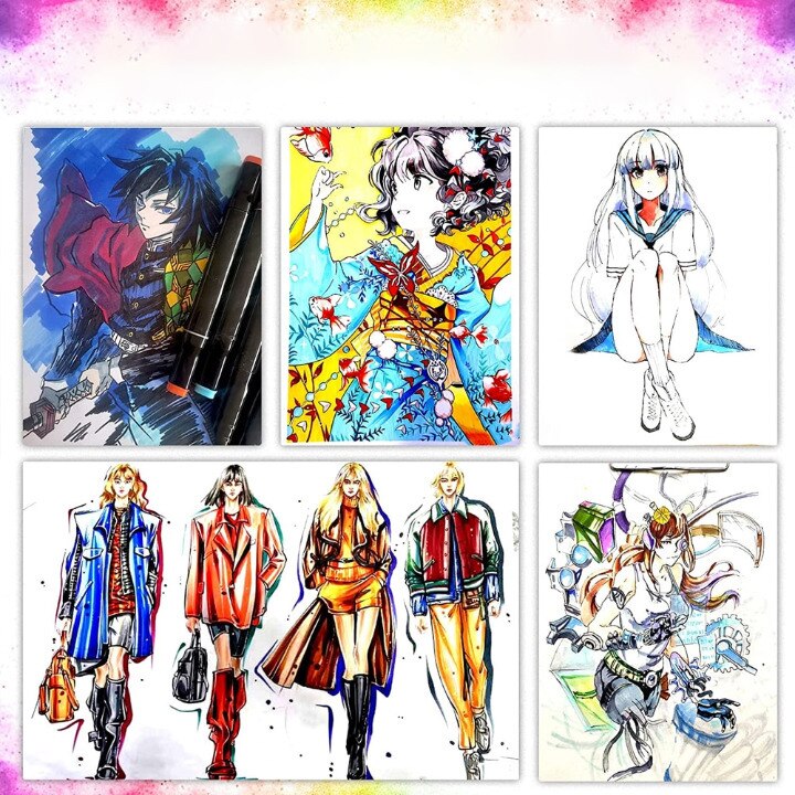 Set 24 Markere Eliandeco ®, Cu 2 Varfuri Intens Colorate, Geanta De ...