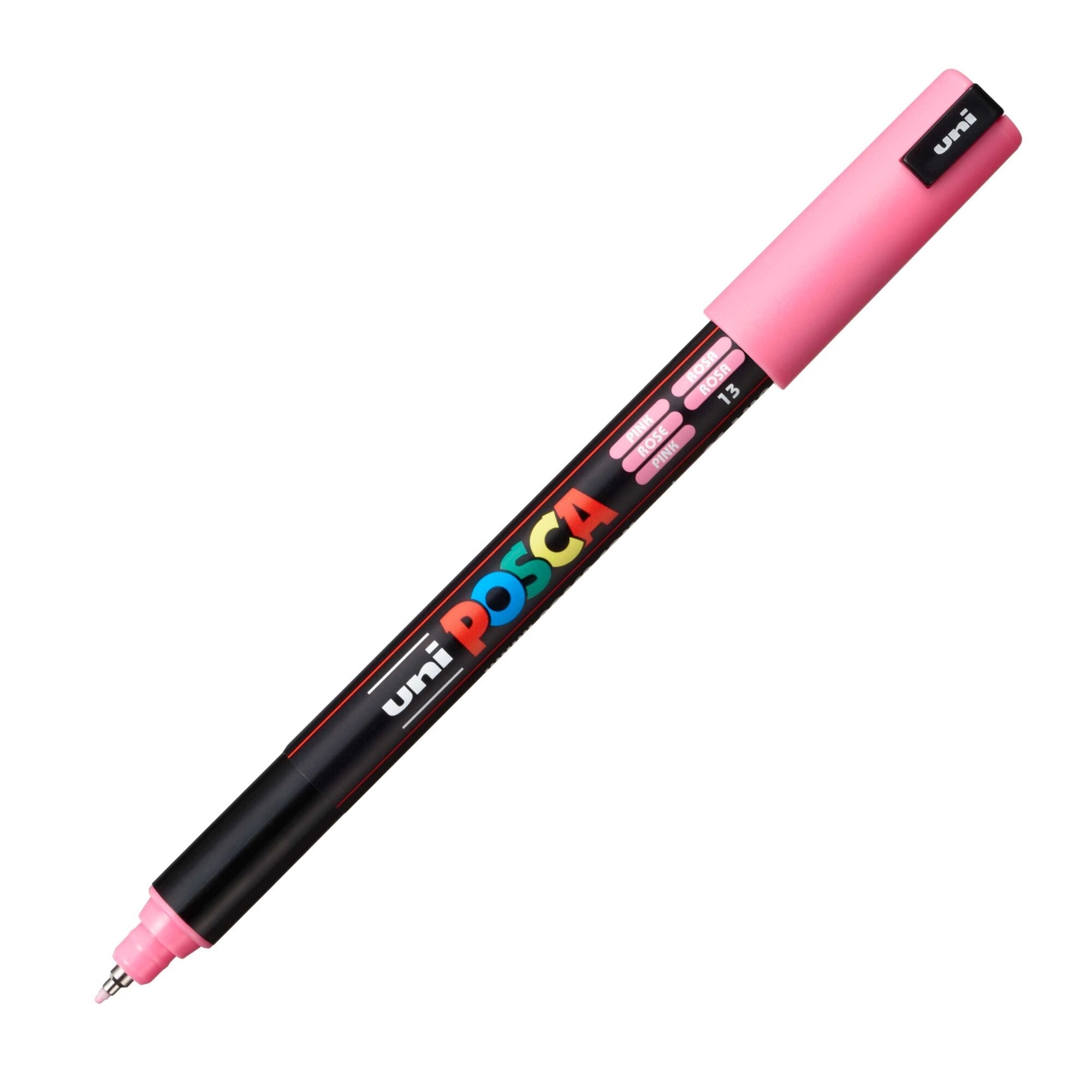 Marker UNI PC-1MR Posca 0.7 mm, varf fin metalic, roz - eMAG.ro