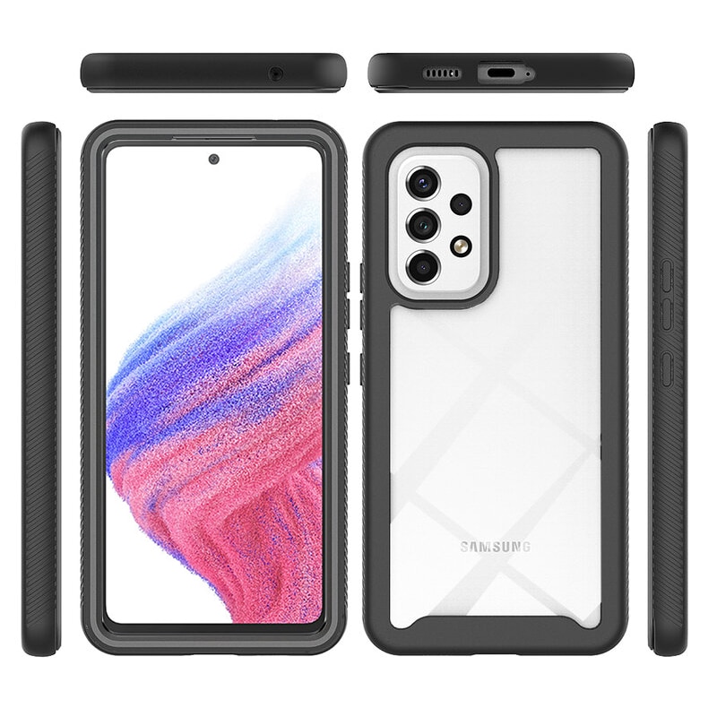 Set folie si husa armor pentru Samsung Galaxy A53 5G, Atlantic Total ...