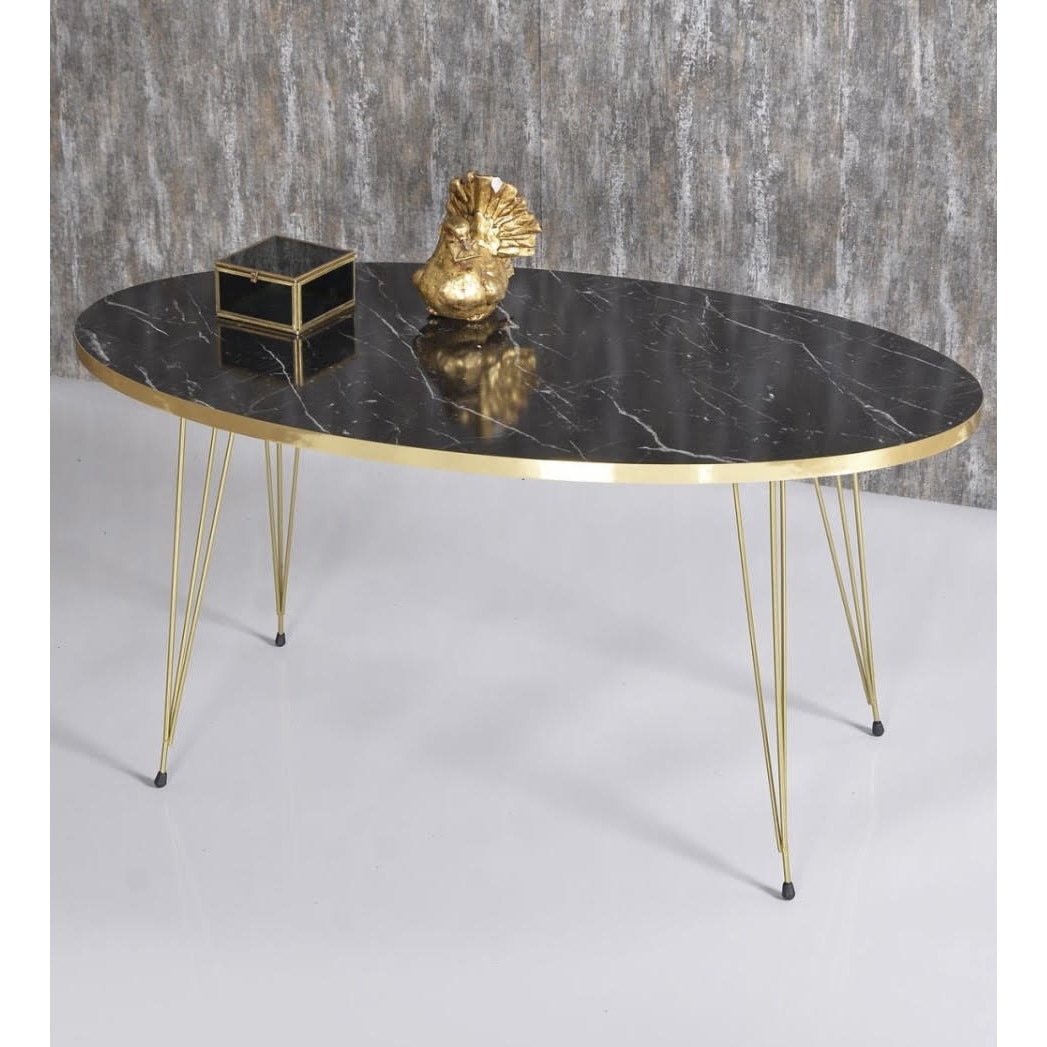 Masuta de cafea culoare Negru Marmura 90x50 x43 cm - eMAG.ro