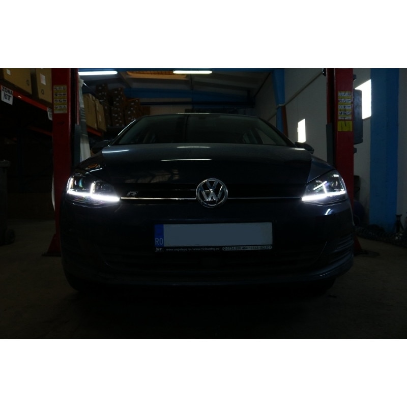 Faruri LED Bi-Xenon Look compatibil cu VW Golf 7 VII 2012-2017 Facelift ...