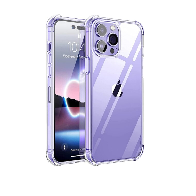 Husa de protectie pentru iPhone 14 Pro MAX Dygg, silicon, transparent ...