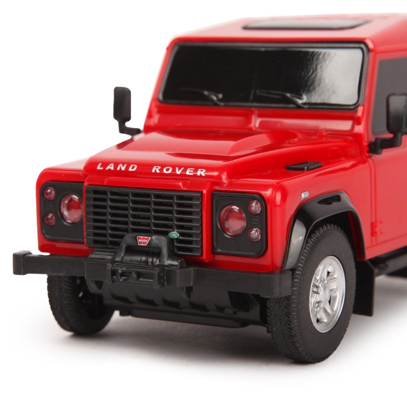 Masinuta Rastar RC - Land Rover Defender, rosu, 1:24 - eMAG.ro