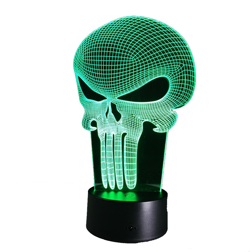 3D LED lámpa - Halálfej - eMAG.hu