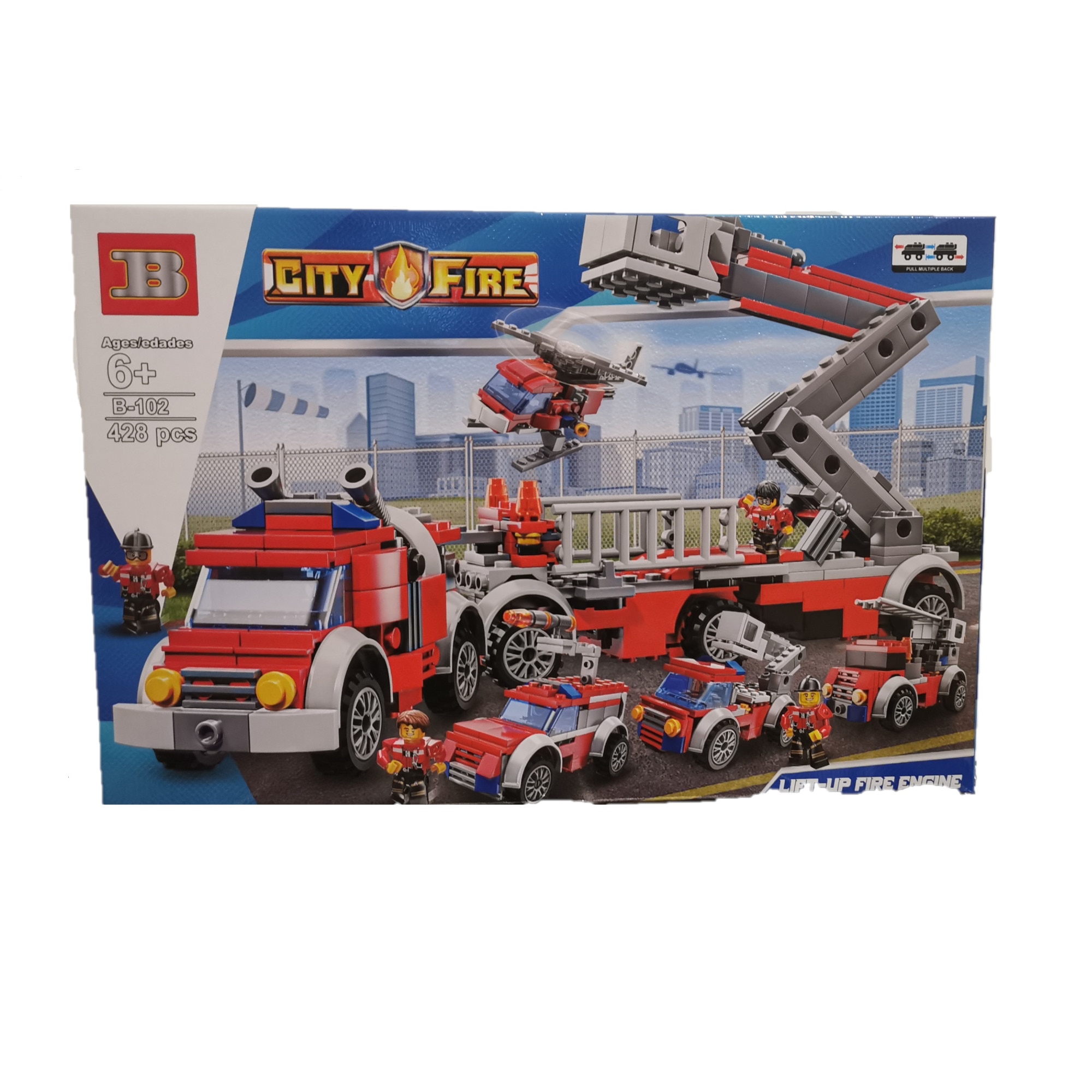 Set constructie tip LeGo City Fire, Masini Pompieri 2 in 1 ...
