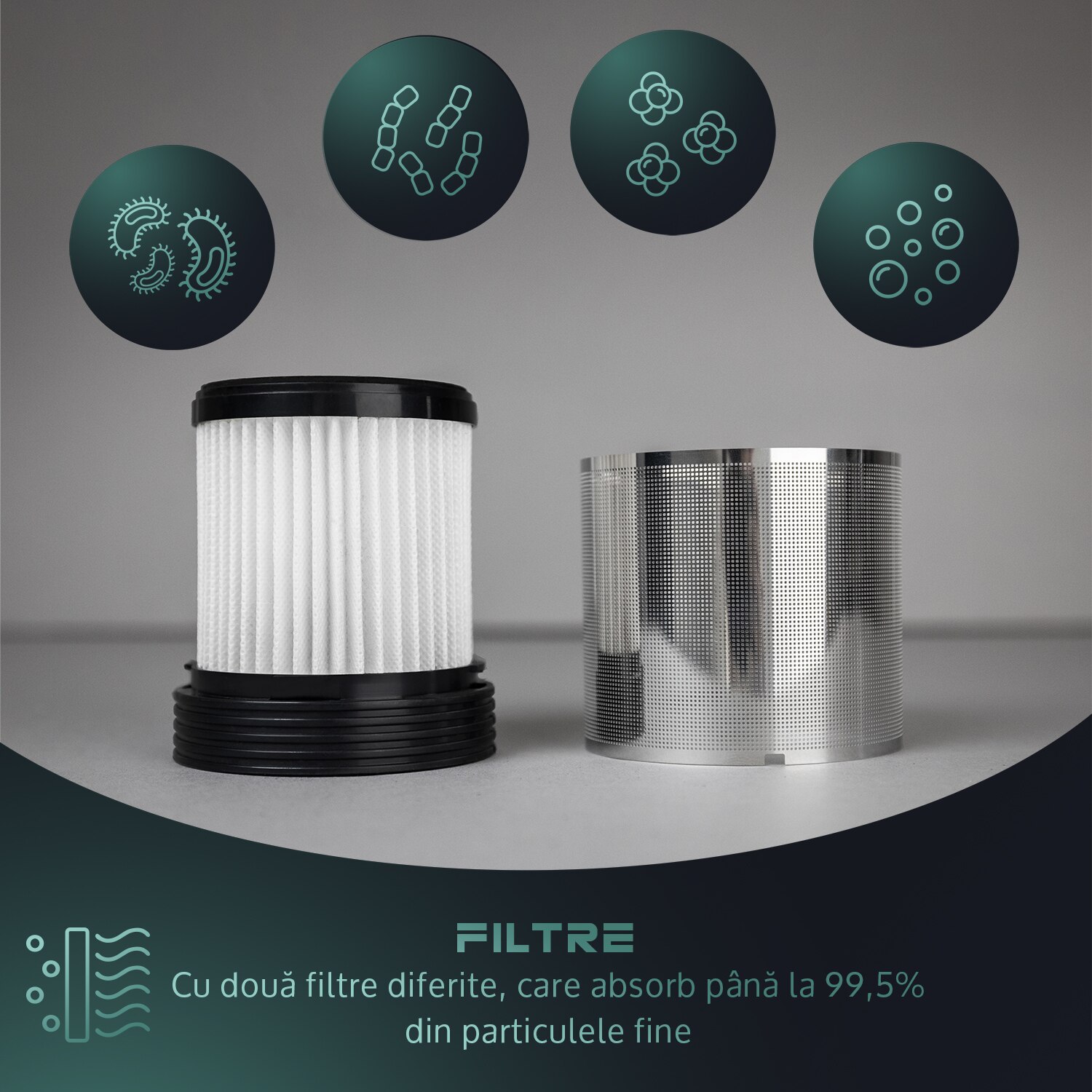 Aspirator Vertical Cyclone - 4in1 cu functie de mop - 22.2V - Curatare ...