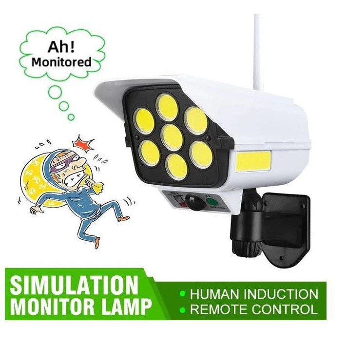 Camera falsa de securitate 2 in 1 cu proiector solar si senzor de ...