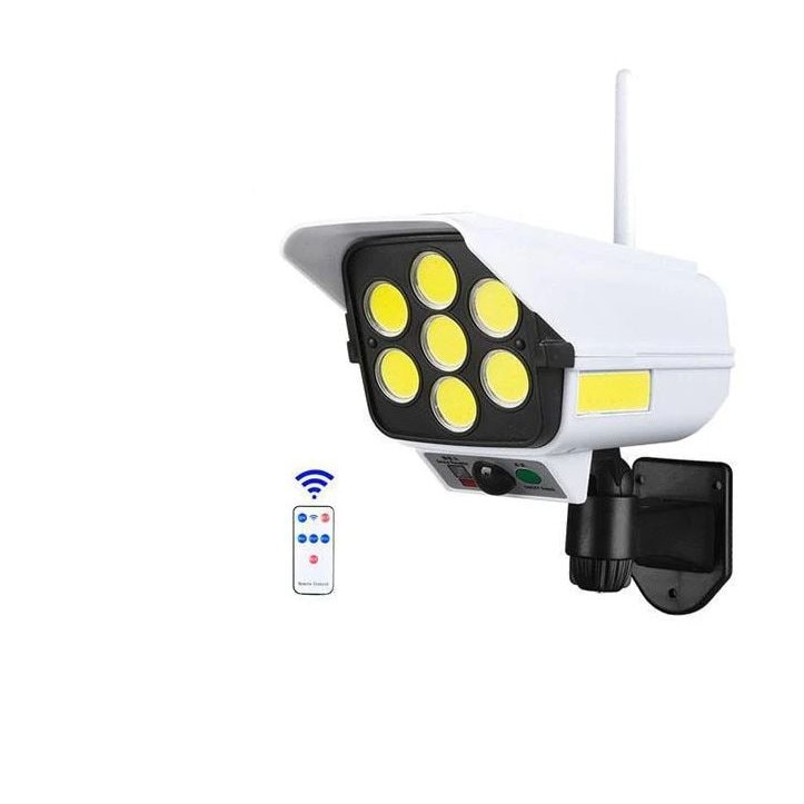 Camera falsa de securitate 2 in 1 cu proiector solar si senzor de ...