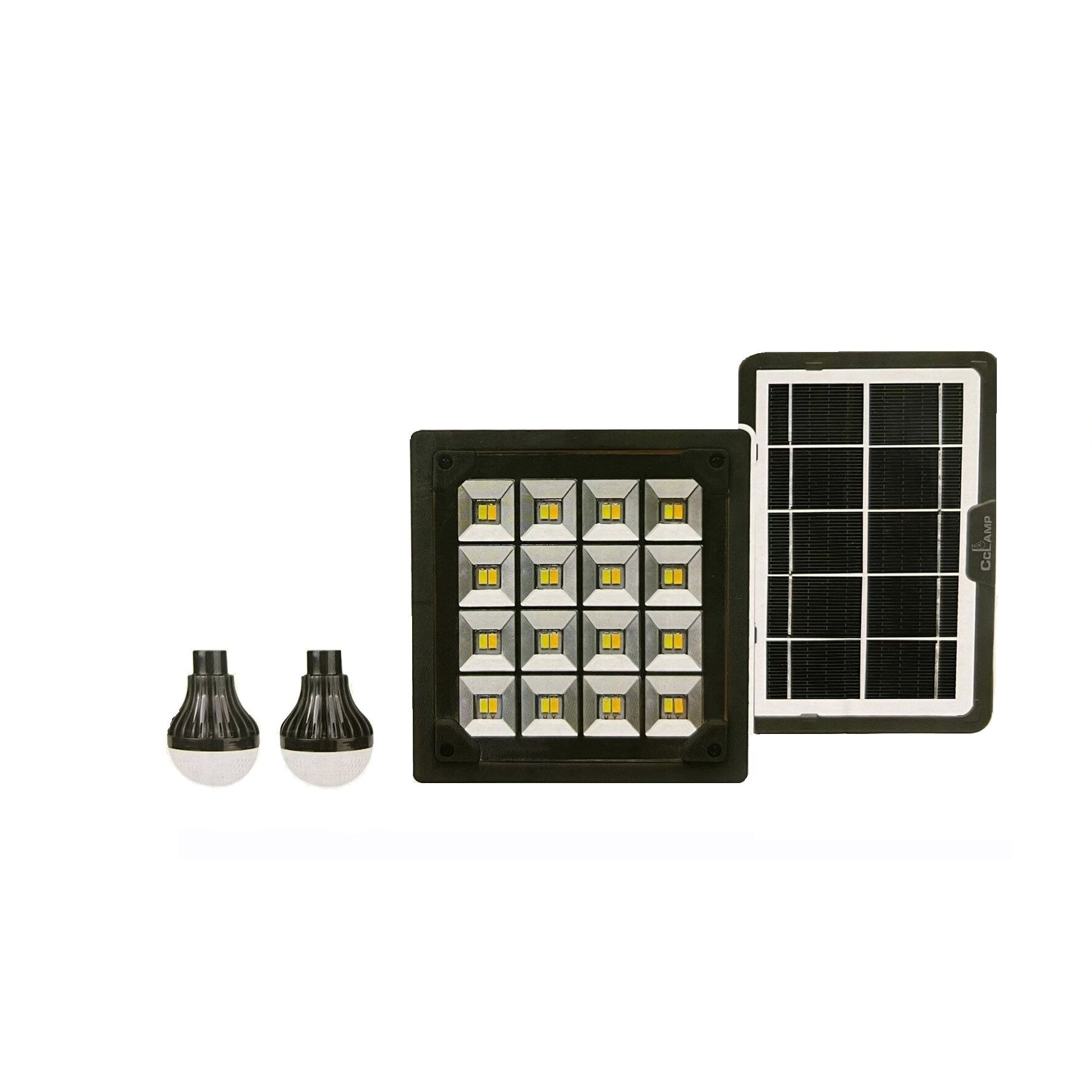 Sistem Iluminare Led cu Panou Mini Solar Inclus, 2 Becuri Led, Lampa ...