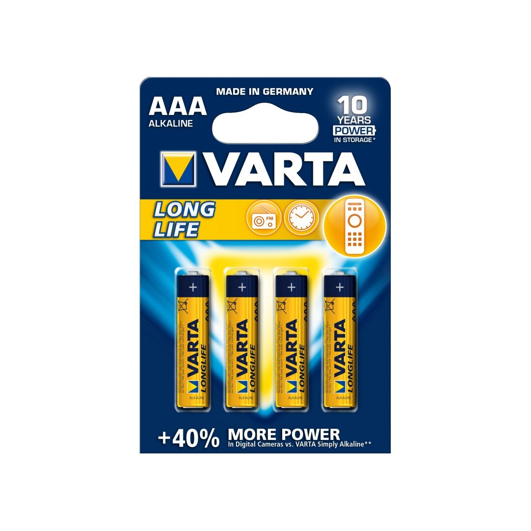 Baterie Long Life R3, Varta, 4 bucati - eMAG.ro