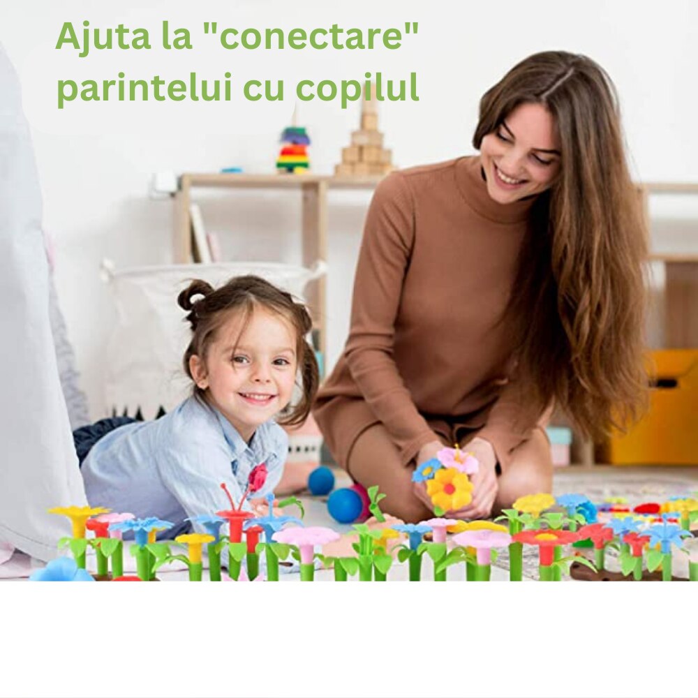 Set creativ de constructie a gradinii cu flori, joc de dezvoltare a ...