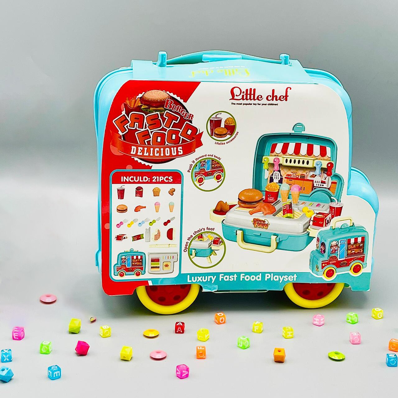 Set bucatarie de jucarie, educationala, interactiva cu accesorii, cu ...