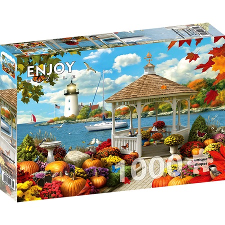 Puzzle 1000 Piese ENJOY – Autumn Splendor, Peisaj de Toamna cu Mare ...