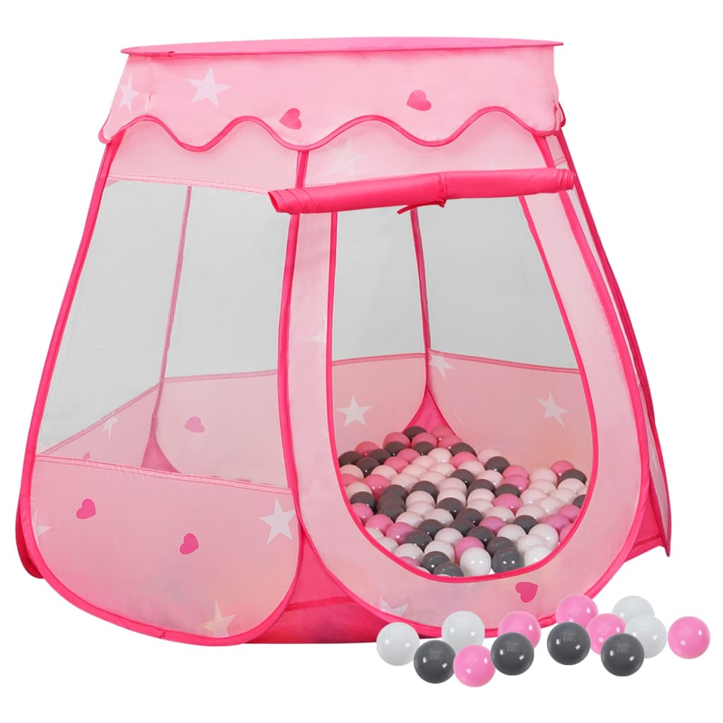 Cort de joaca pentru copii cu 250 bile vidaXL, roz, 102x102x82 cm, 1.87 ...