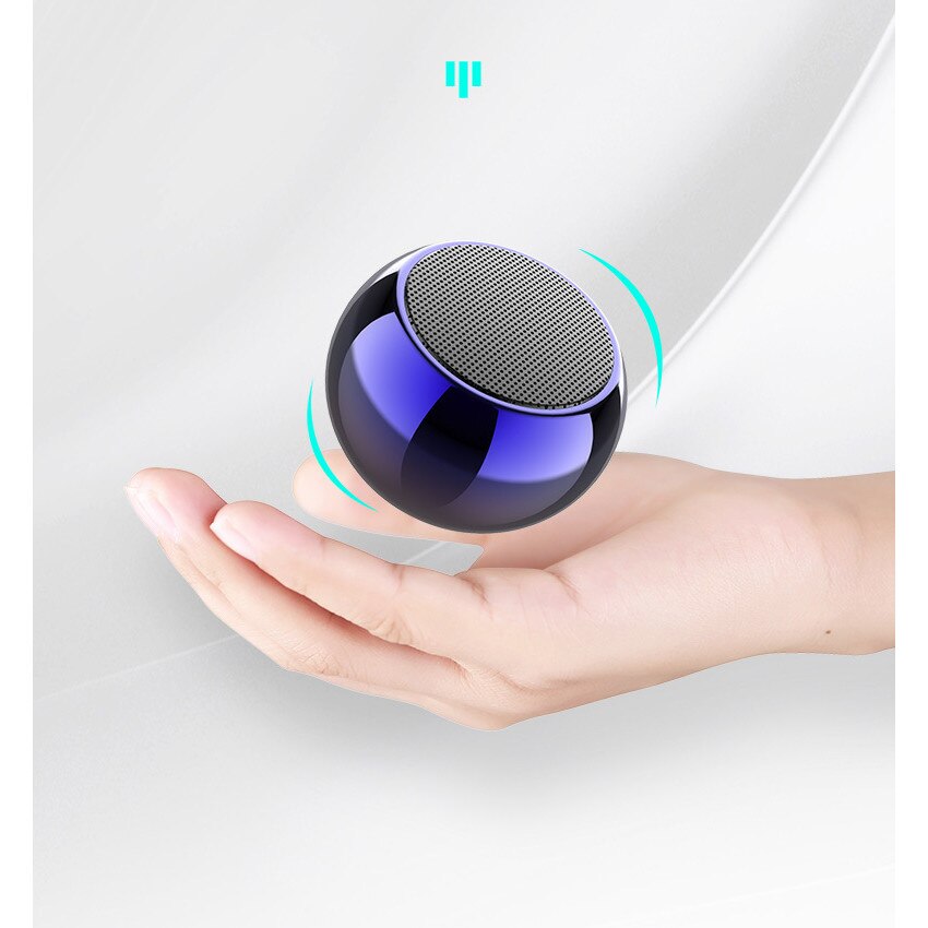 Mini Boxa portabila, Bluetooth 5.0, albastru gradient, metalica - eMAG.ro