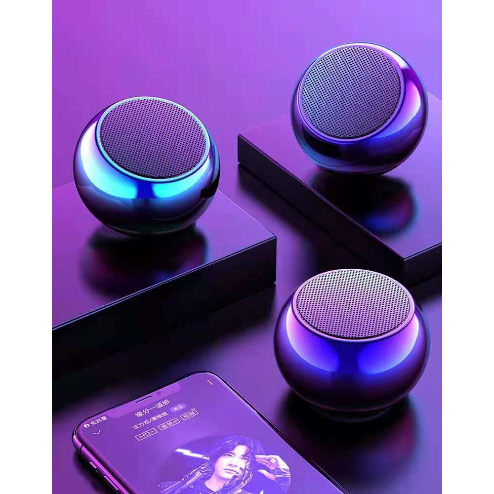 Mini Boxa portabila, Bluetooth 5.0, albastru gradient, metalica - eMAG.ro