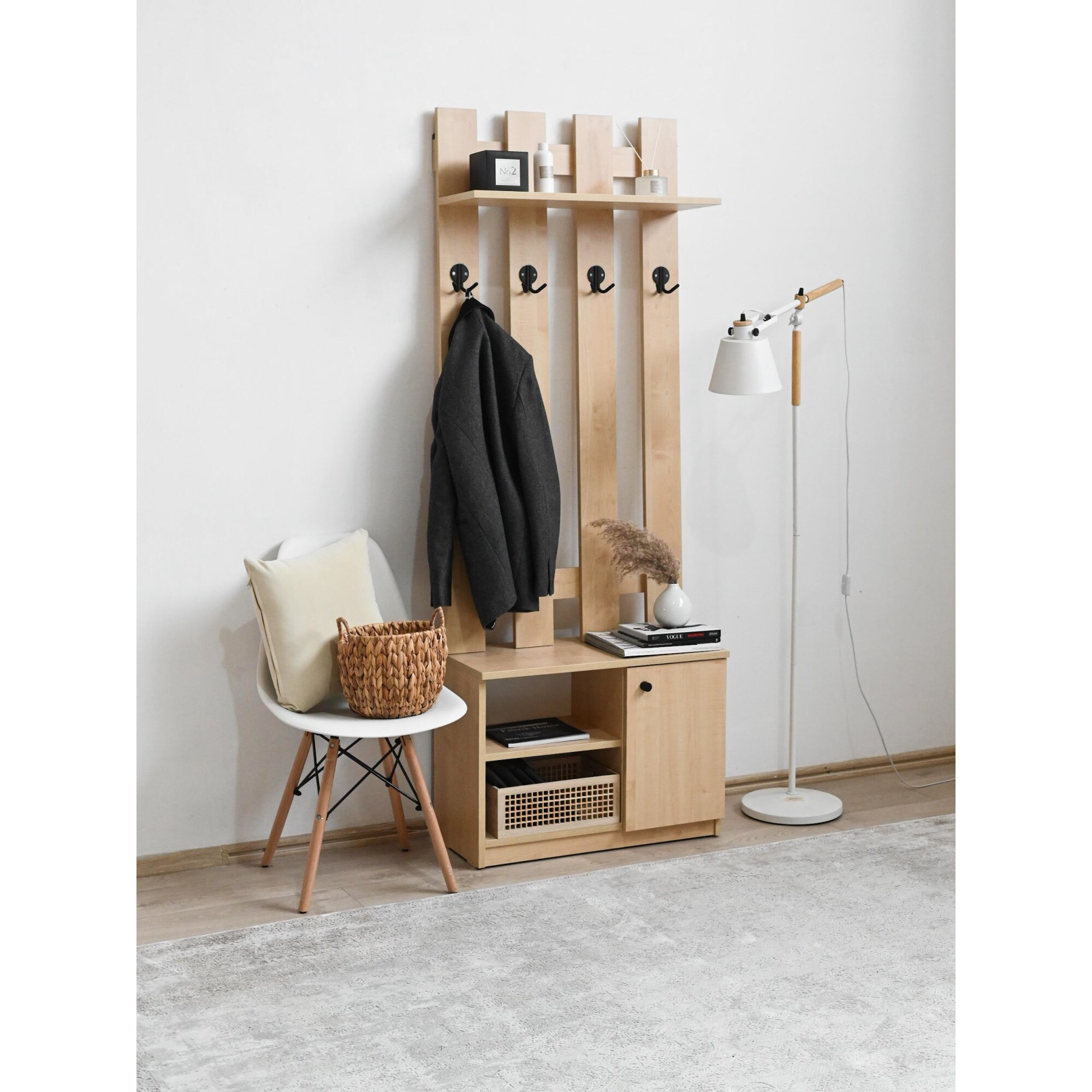 Cuier Antreu Tina, PAL, Fabrik Home, 190x70x33 cm - eMAG.ro