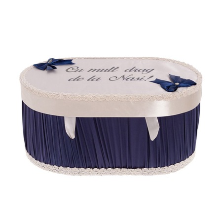 Cufar trusou botez, Bleumarin, Satin, 1 piesa - eMAG.ro