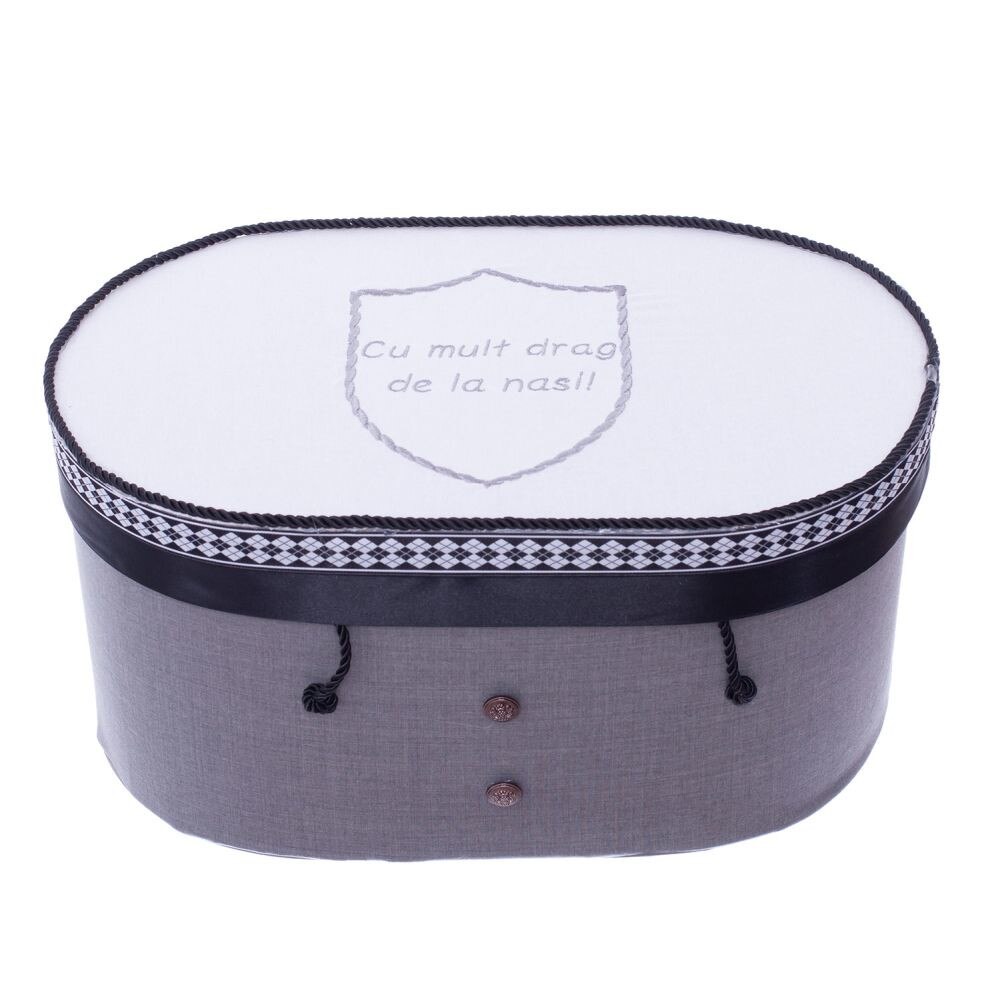 Cufar trusou botez, Alb-Gri, Panza, 1 piesa - eMAG.ro