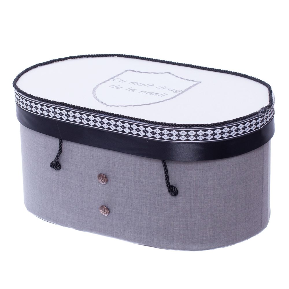 Cufar trusou botez, Alb-Gri, Panza, 1 piesa - eMAG.ro