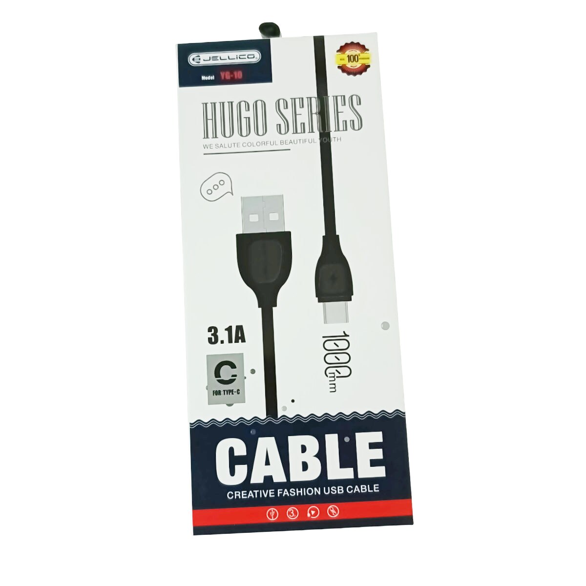 Cablu cu conectori USB-A tata la USB-C tata, 3.1A, lungime 100cm ...