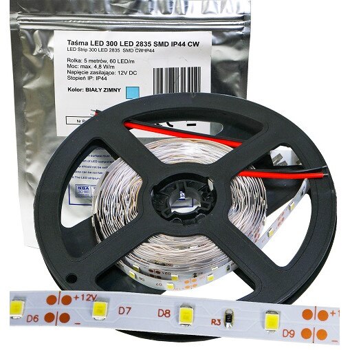 Banda 300 LED SMD 2835 24W rece IP20 12V 5 metri - eMAG.ro