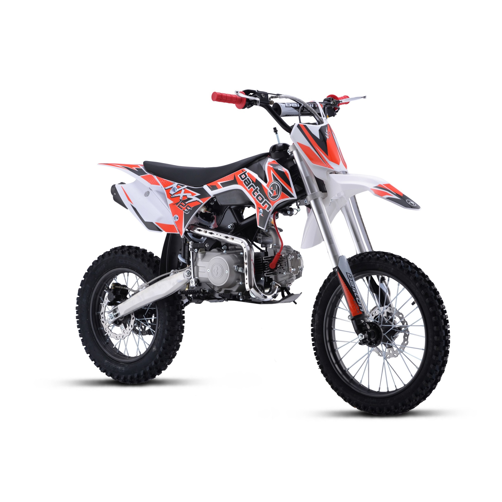 Motocicleta cross copii Barton BTS 125, 125cc, 4T, roti 17/14", culoare ...