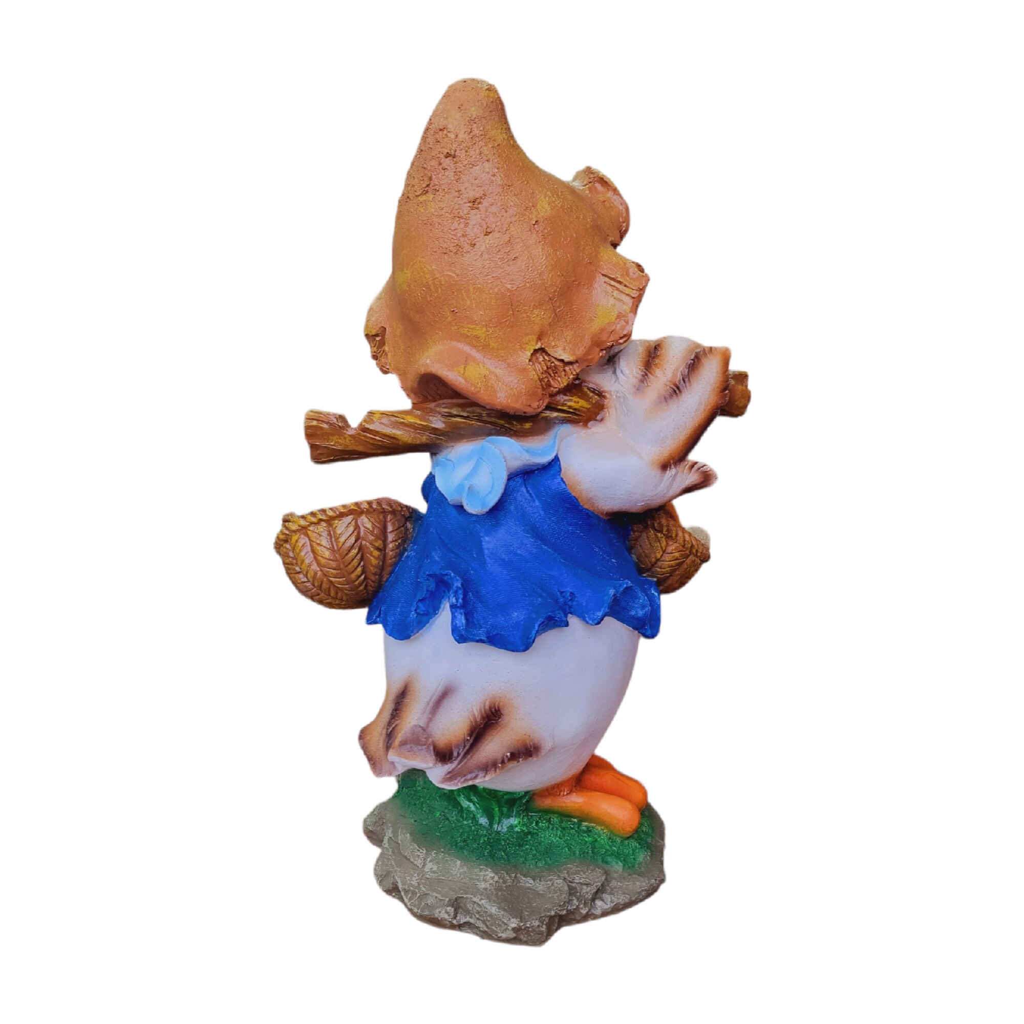 Figurina de gradina Rata, polystone, pictata manual, inaltime 55 cm ...