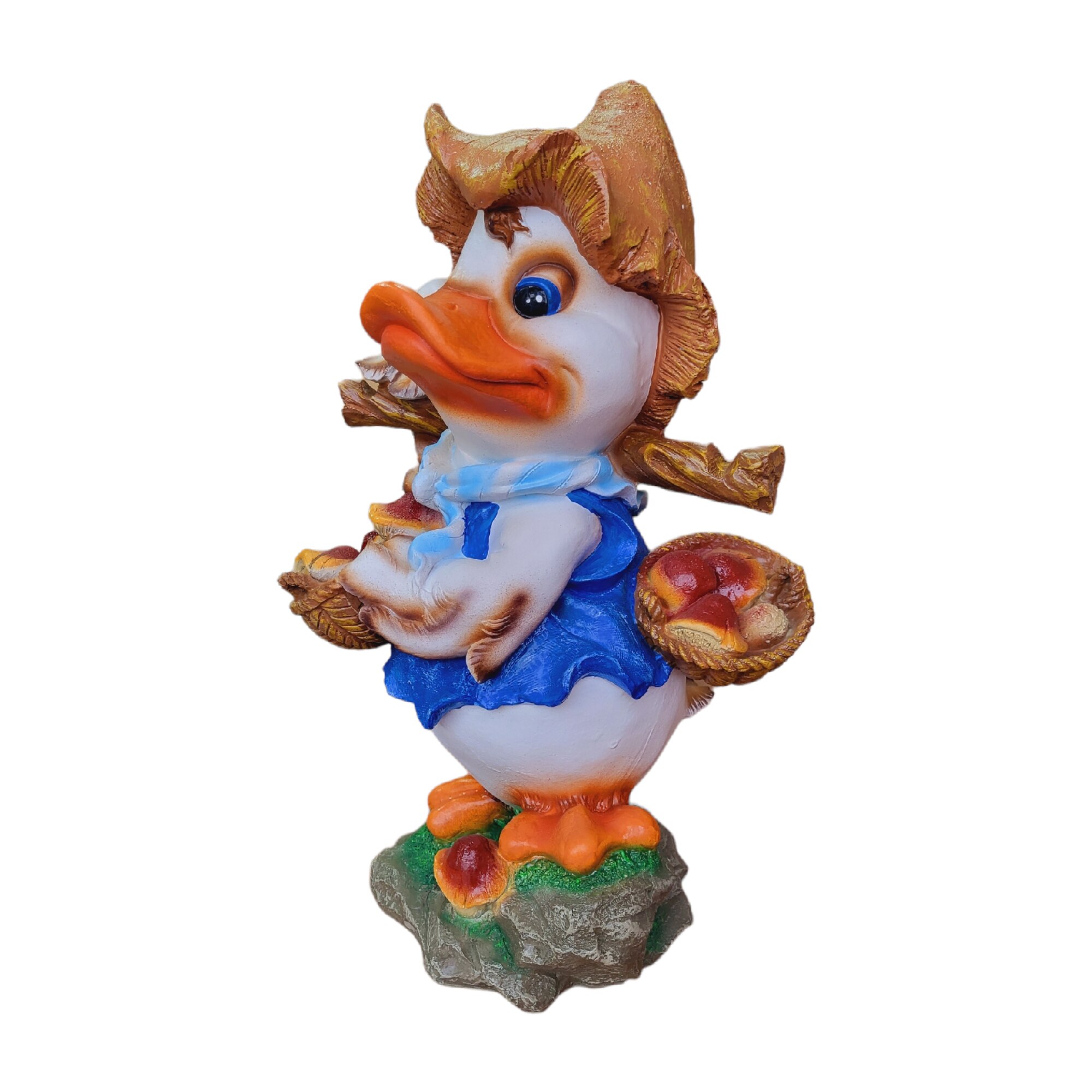 Figurina de gradina Rata, polystone, pictata manual, inaltime 55 cm ...
