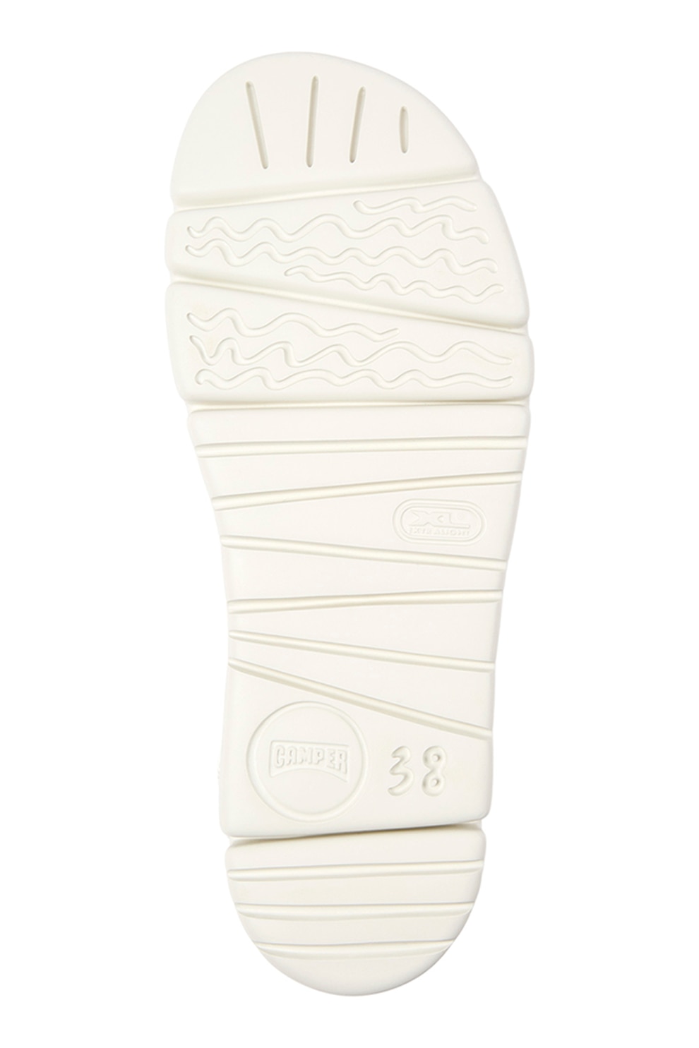 Camper, Sandale din piele cu inchidere velcro, Alb optic, 36 - eMAG.ro
