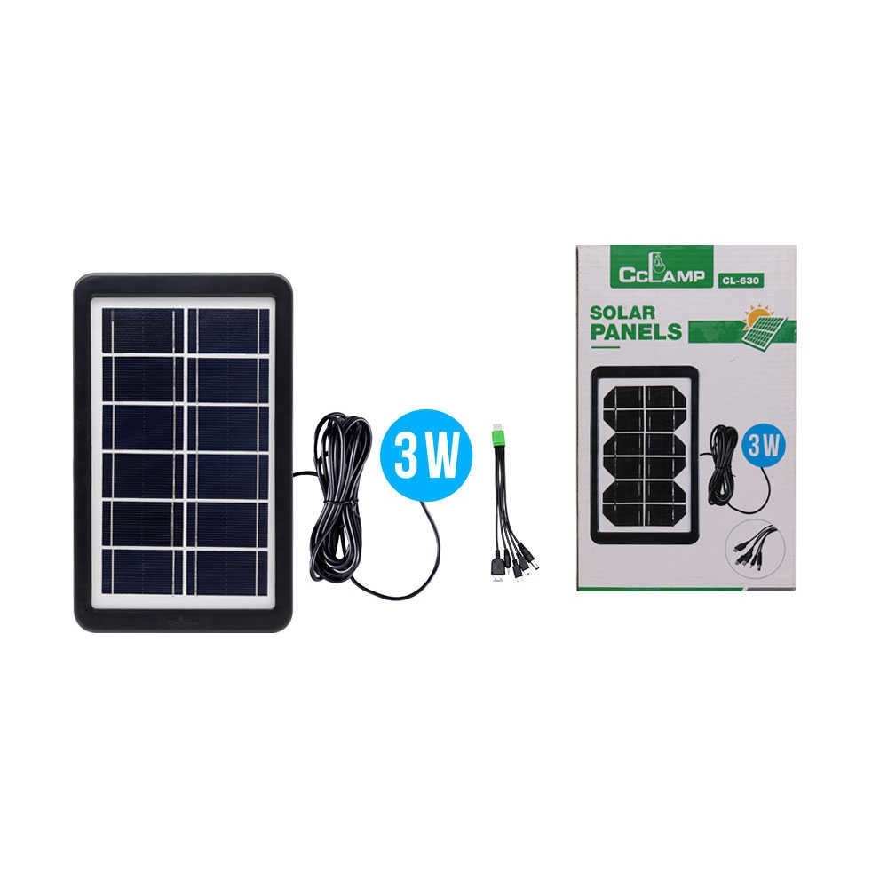 Panou Solar Portabil, Putere 3W, Tensiune 6V, IP67, Cablu cu Mufe 5 in ...