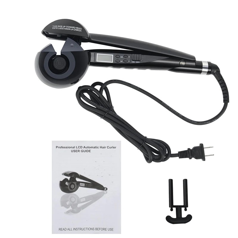 Ondulator par automat, Strat ceramic, 230 Grade, Negru - eMAG.ro