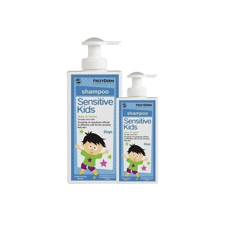 Set 2 sampoane pentru baieti, Frezyderm, Piele sensibila, 200 ml/100 ml ...
