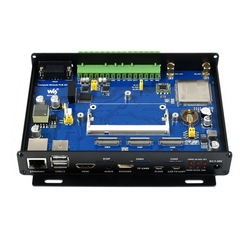 Placa de baza IoT, Waveshare, 4G, PoE, Compatibila cu Raspberry Pi ...