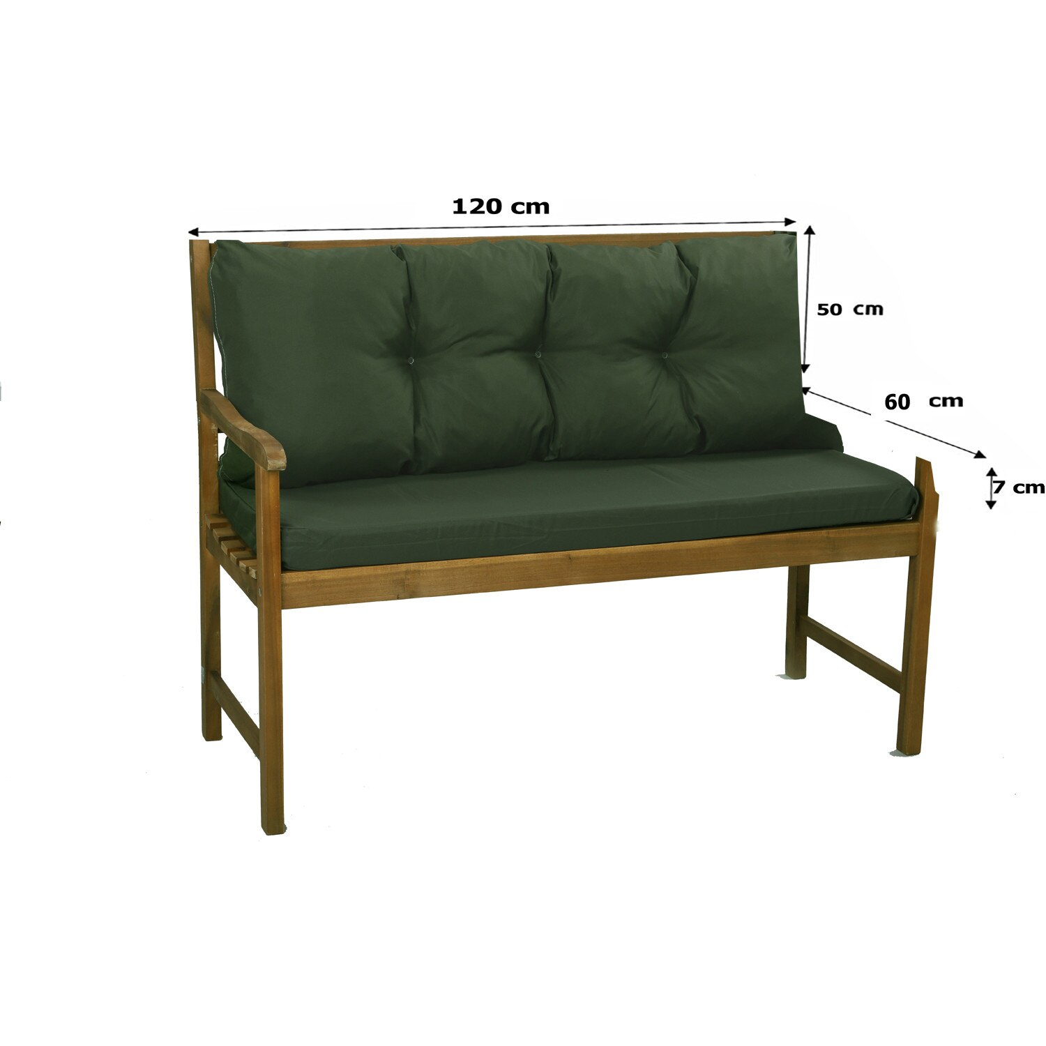 Perna pentru balansoar de gradina, Old garden, sezut 120 x 60 si spatar ...