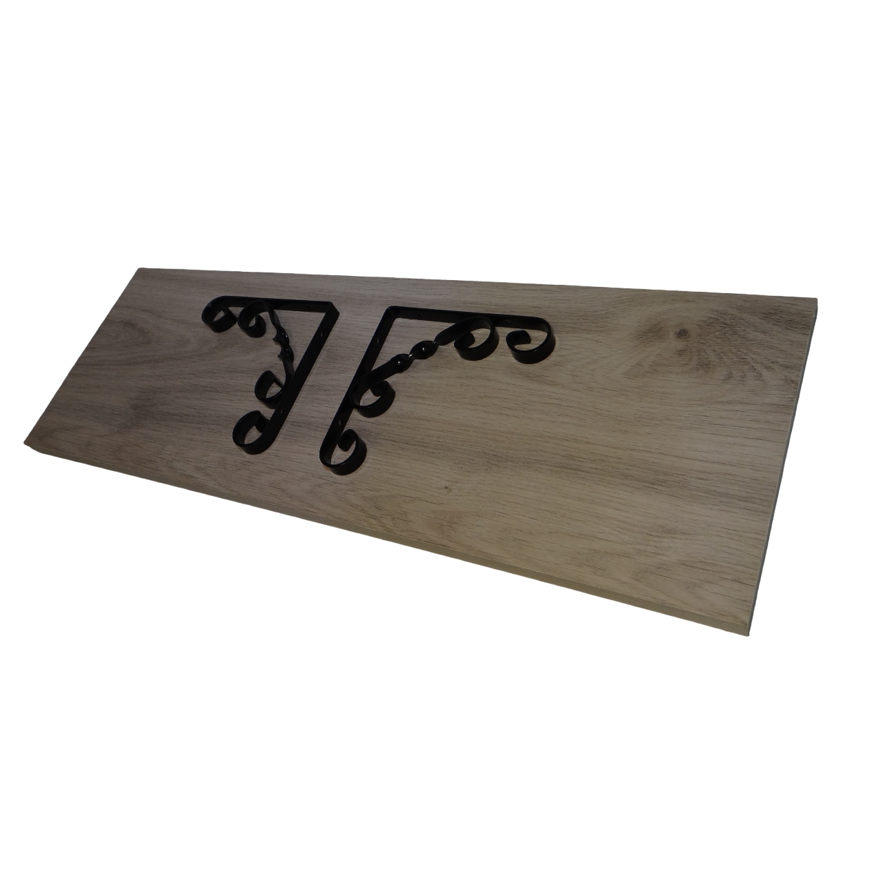 Set Doua console, suporti din fier forjat 13.5x 13.5 cm cu polita ...