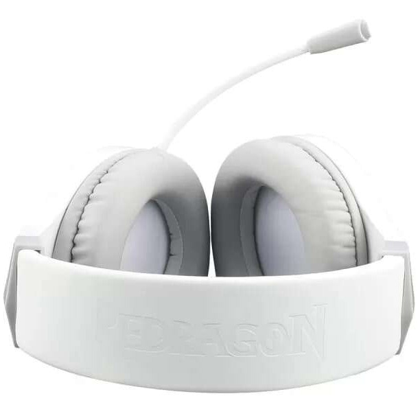 Casti gaming Redragon Hylas alb, iluminare RGB, difuzoare 50mm, jack ...