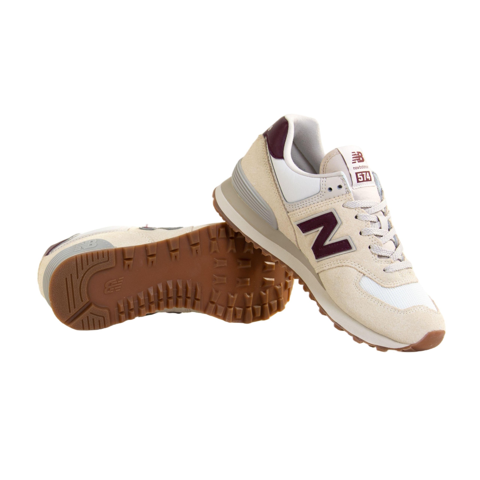 Tenisi dama, New Balance, 574, 36.5 EU, Bej/Visiniu - eMAG.ro