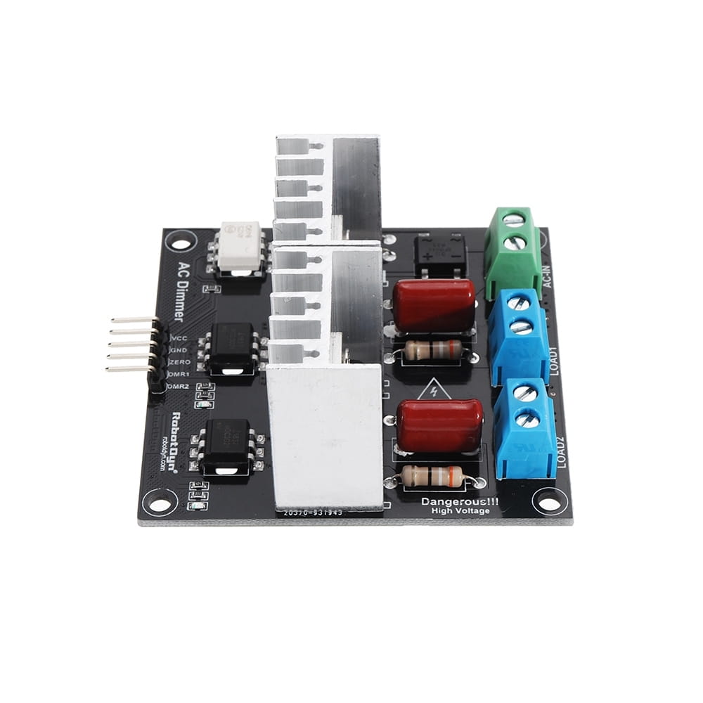 Релеен модул PWM, Robotdyn, 2 канала, 3.3/5 V, 220V/110V, Съвместим с ...