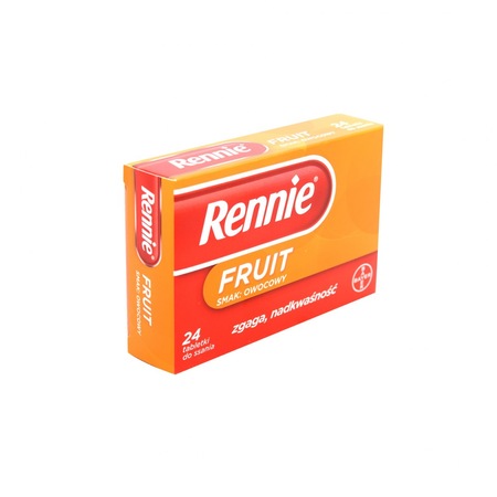 Rennie Fruity anti-indigestie, Bayer, Magneziu, Calciu, 24 comprimate ...